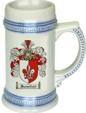 Sarsefield Coat of Arms Stein / Family Crest Tankard Mug - Coat of Arms