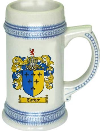 Tarver Coat of Arms Stein / Family Crest Tankard Mug - Coat of Arms