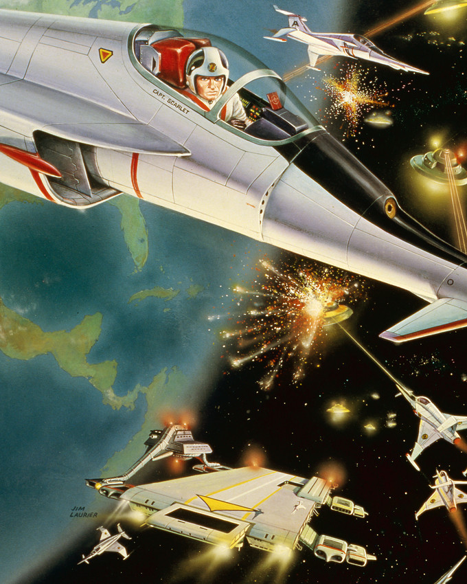 Captain Scarlet and the Mysterons Angel Interceptors engage enemy 16x20 ...