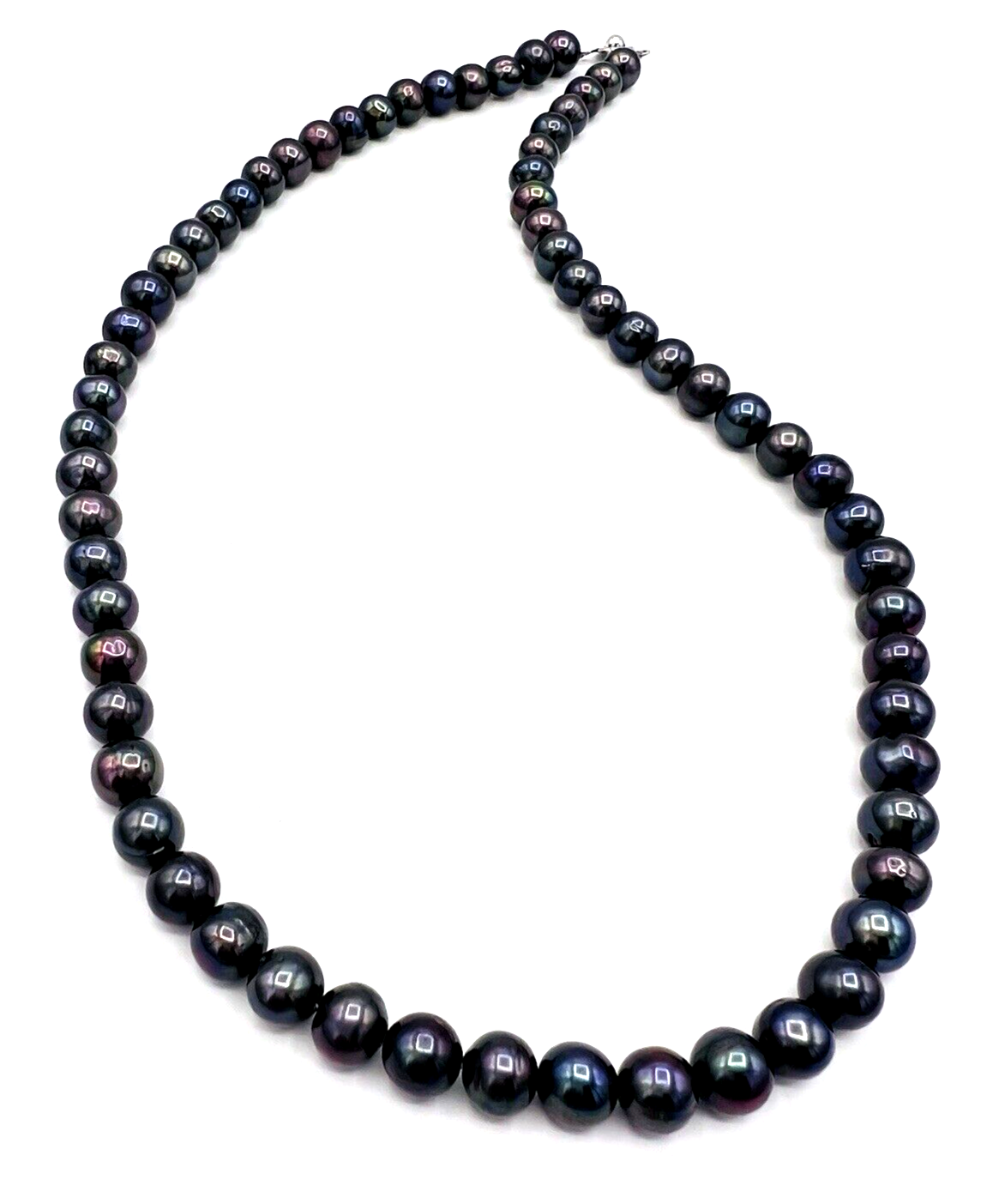 Teng Yue 9mm Black Cultured Freshwater Pearl Strand Necklace 23 in