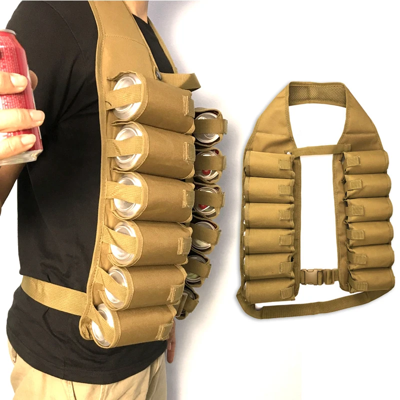 Beer Bandolier Stand with 12 Pack Beverage Vest Beer Holster Soda Belt ...