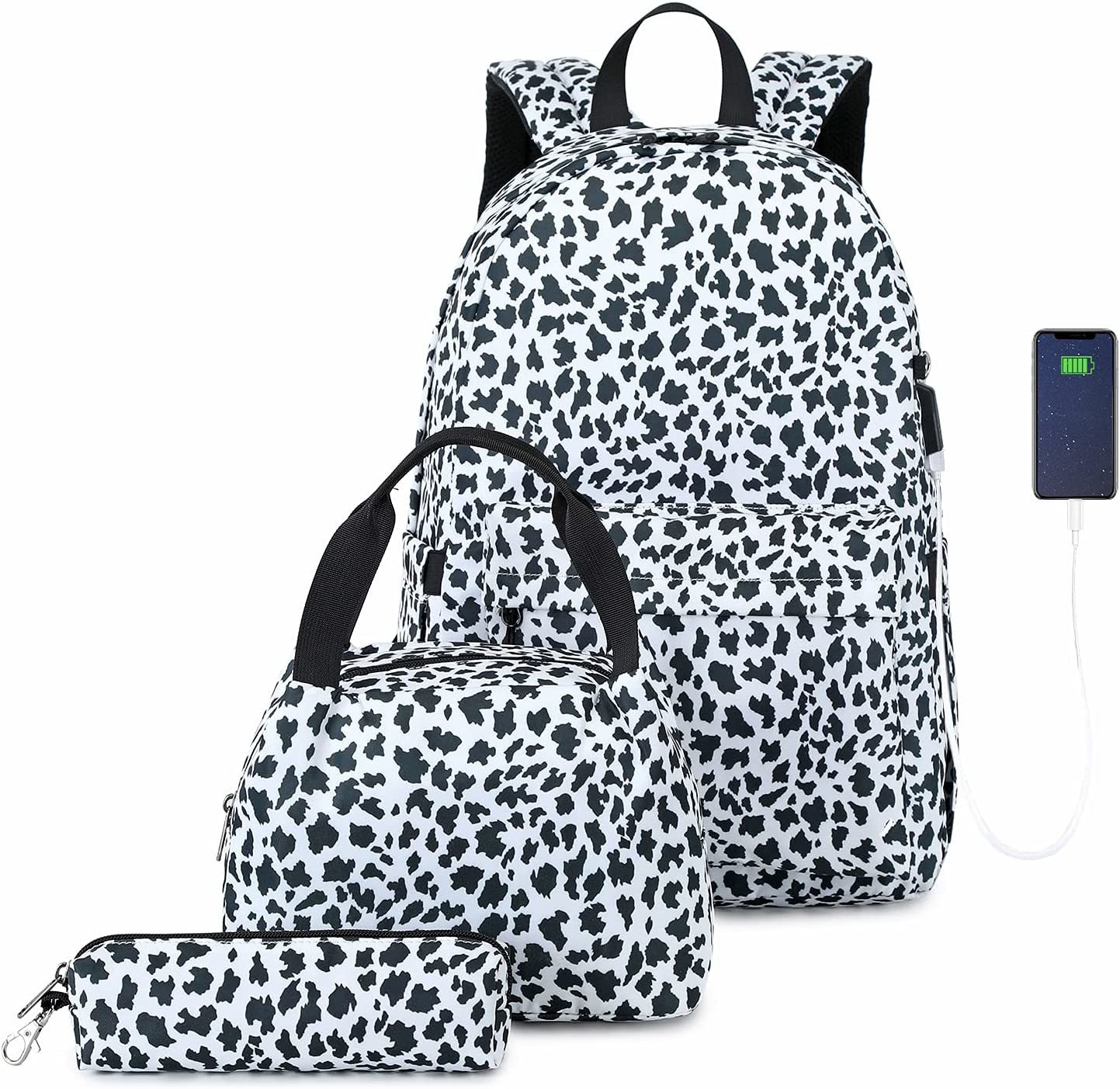 Teen Girls Backpack School Book Bag Set with Lunch Box and Pencil Case ...