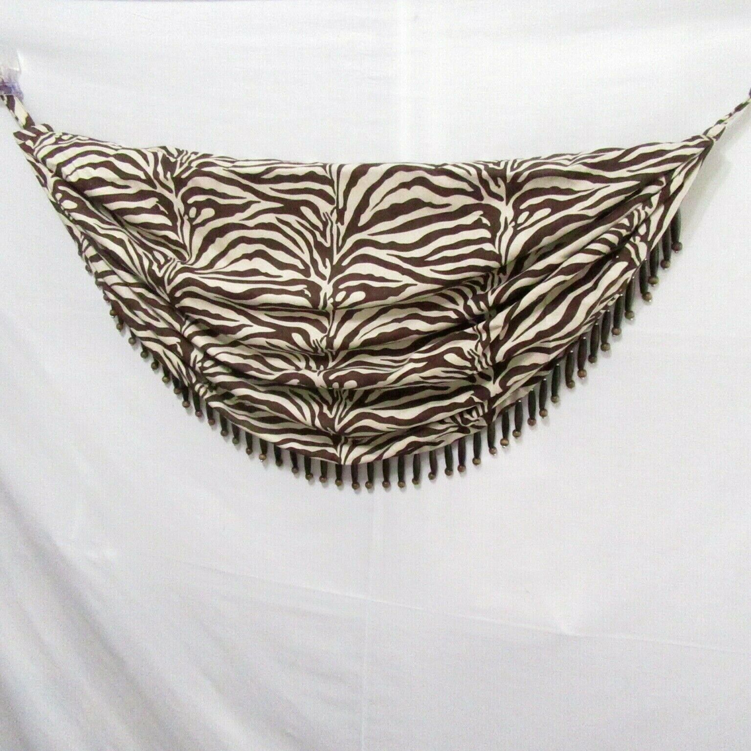 Chris Madden Makena Zebra Beaded 2-PC 29 x 23 Loop Waterfall Valances ...