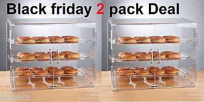 PASTRY SELF SERVE DISPLAY CASE 3 TRAYS BAKERY DELI STORE CANDY MOVIE ...