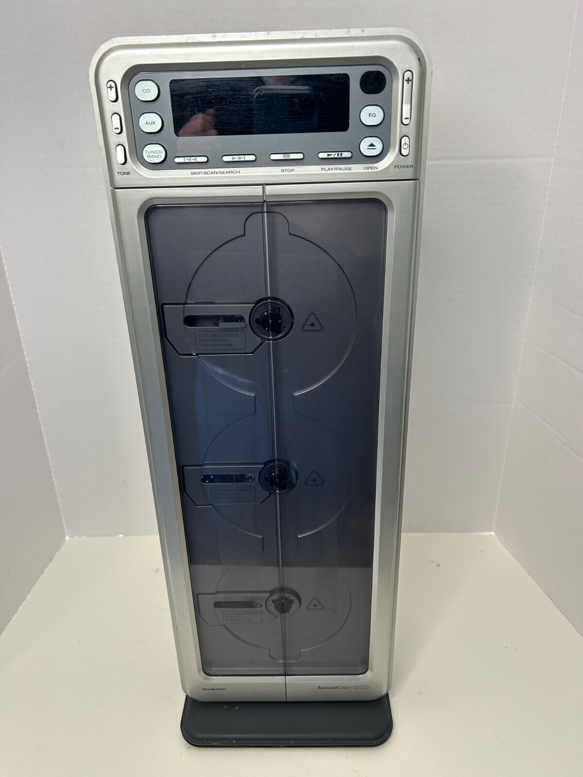 Brookstone AcoustiClear 3CD Stand Up CD Player Untested Main Unit Only ...