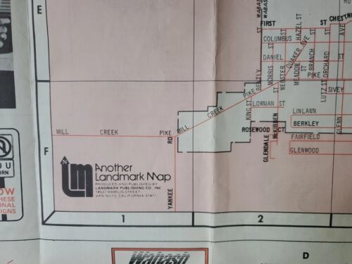 Road Map Wabash Indiana State USA 1978-1979 Street Map And Guide ...