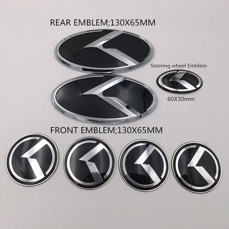 Black Carbon Fiber K Flight Logo Sticker Set Hood Trunk Wheel Cap Horn ...