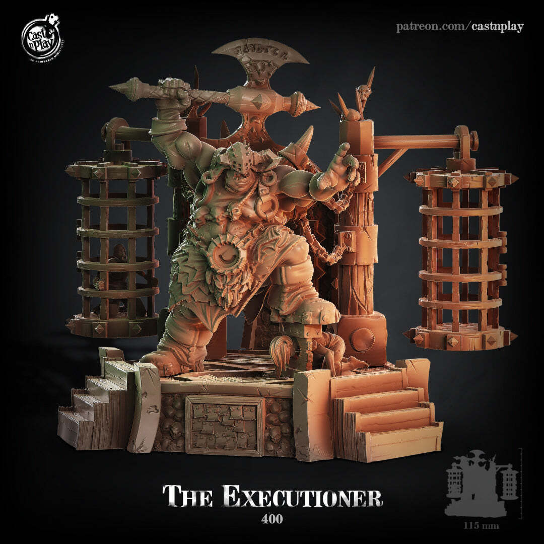 3D Printed Cast n Play - The Executioner 28mm 32mm D&D - 28mm