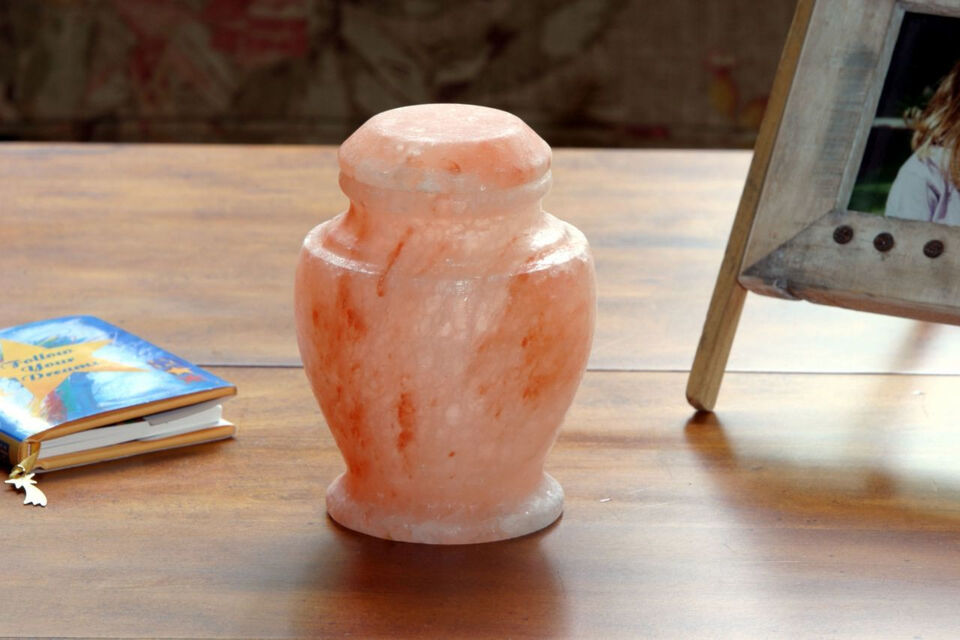 Carpel Rock Salt Biodegradable Funeral Cremation Urn Keepsake, 15 Cubic ...