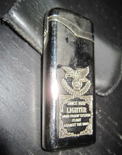 Vintage GENERAL LIGHTER Wind Proof System Gas Butane Lighter c/w Faux ...