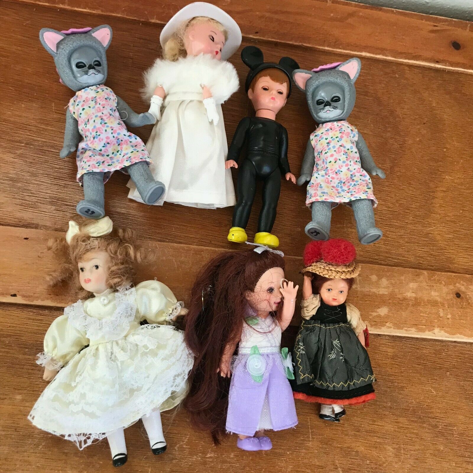 Vintage to Now Lot of Madame Alexander Mickey Mouse Gray Kitty Cat ...