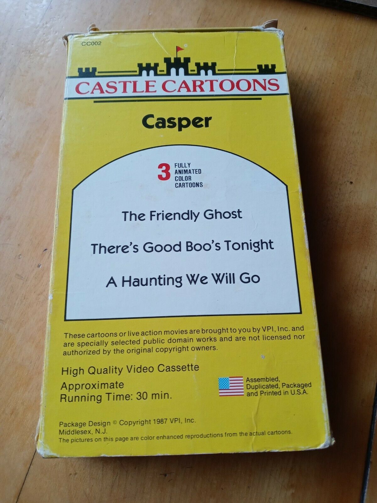 Vintage 1987 - Casper - VHS - 30 Minute - Castle Cartoons - VHS Tapes