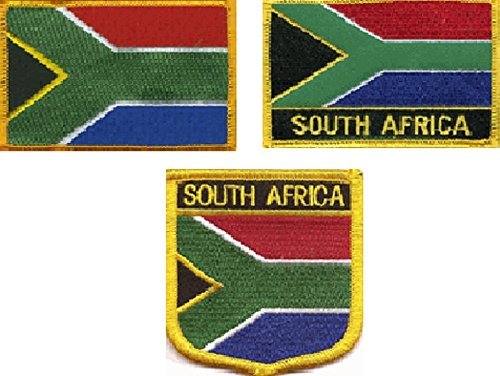 3 Pack Set of South Africa Flag Patches, Patch with & without Name and ...