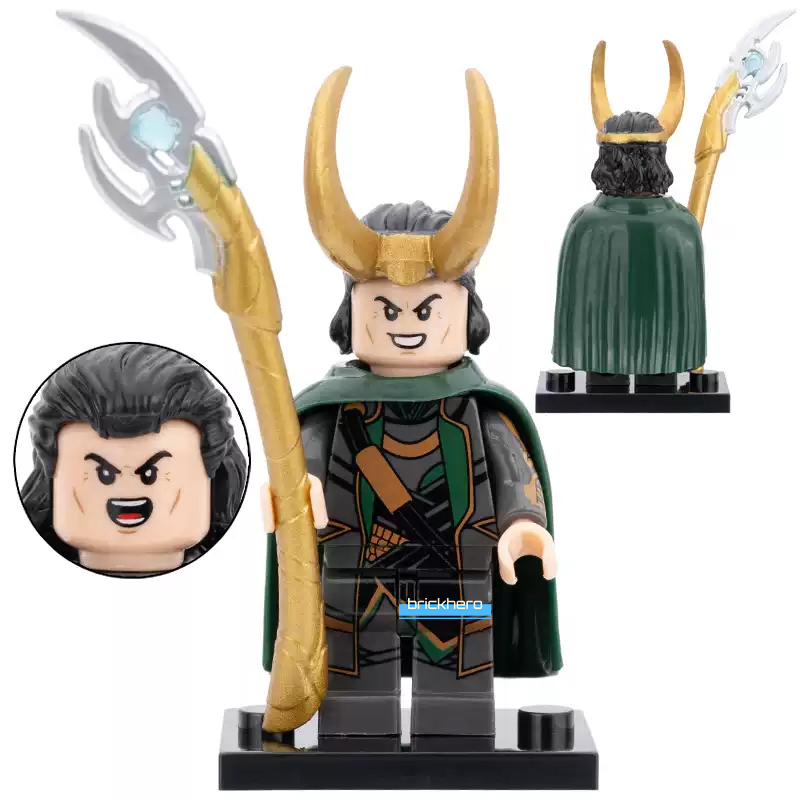 Loki Marvel Super Heroes Custom Printed Lego Compatible Minifigure ...