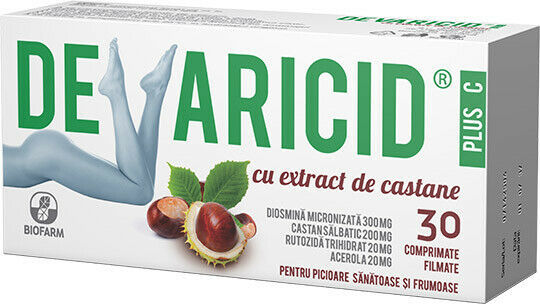 Devaricid Plus C Varicose Vein Heavy Legs Wild Chestnut Extract 30 tabs ...