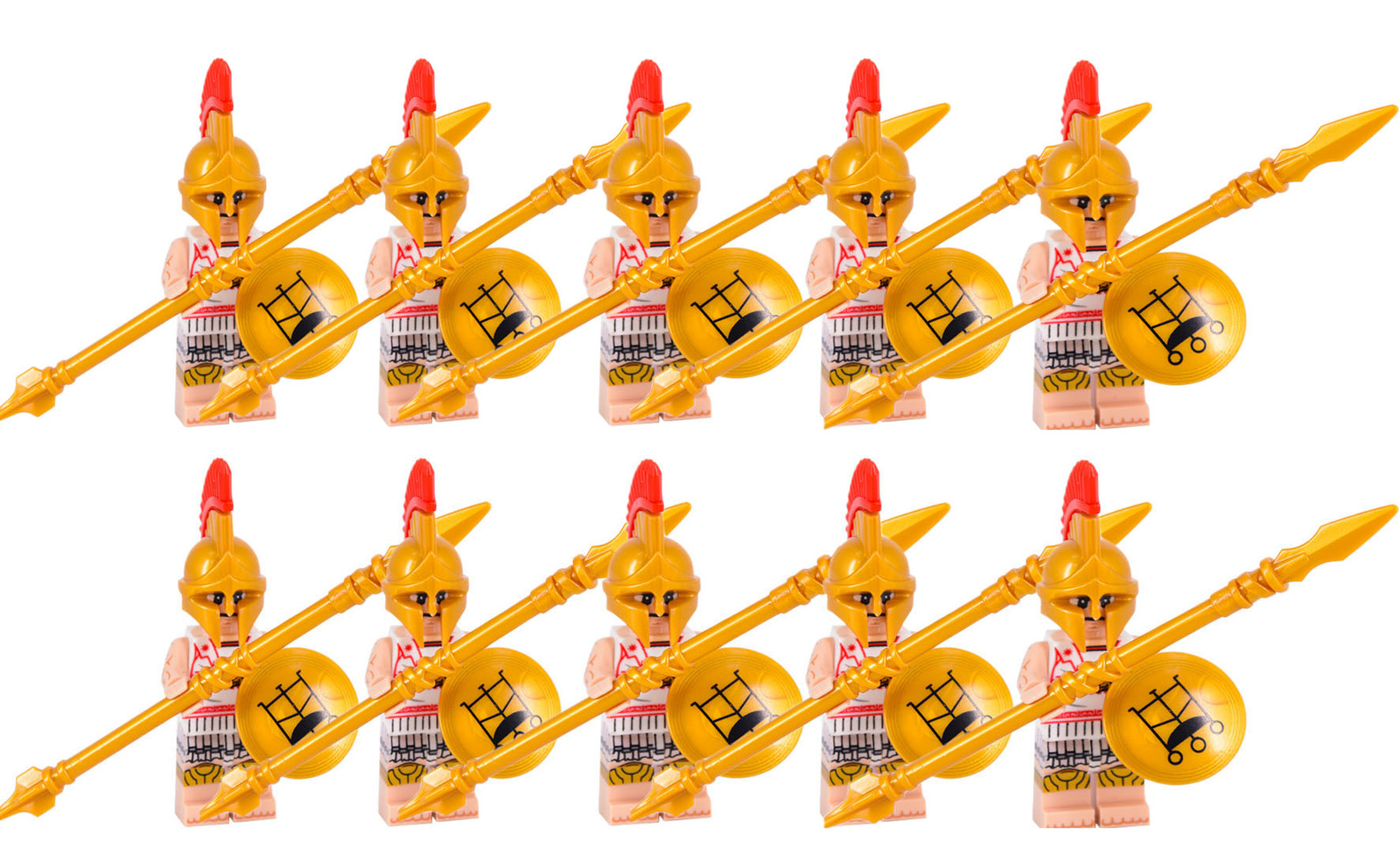 10PCS Roman Empire Greece Hoplites Minifigure Building Blocks ...