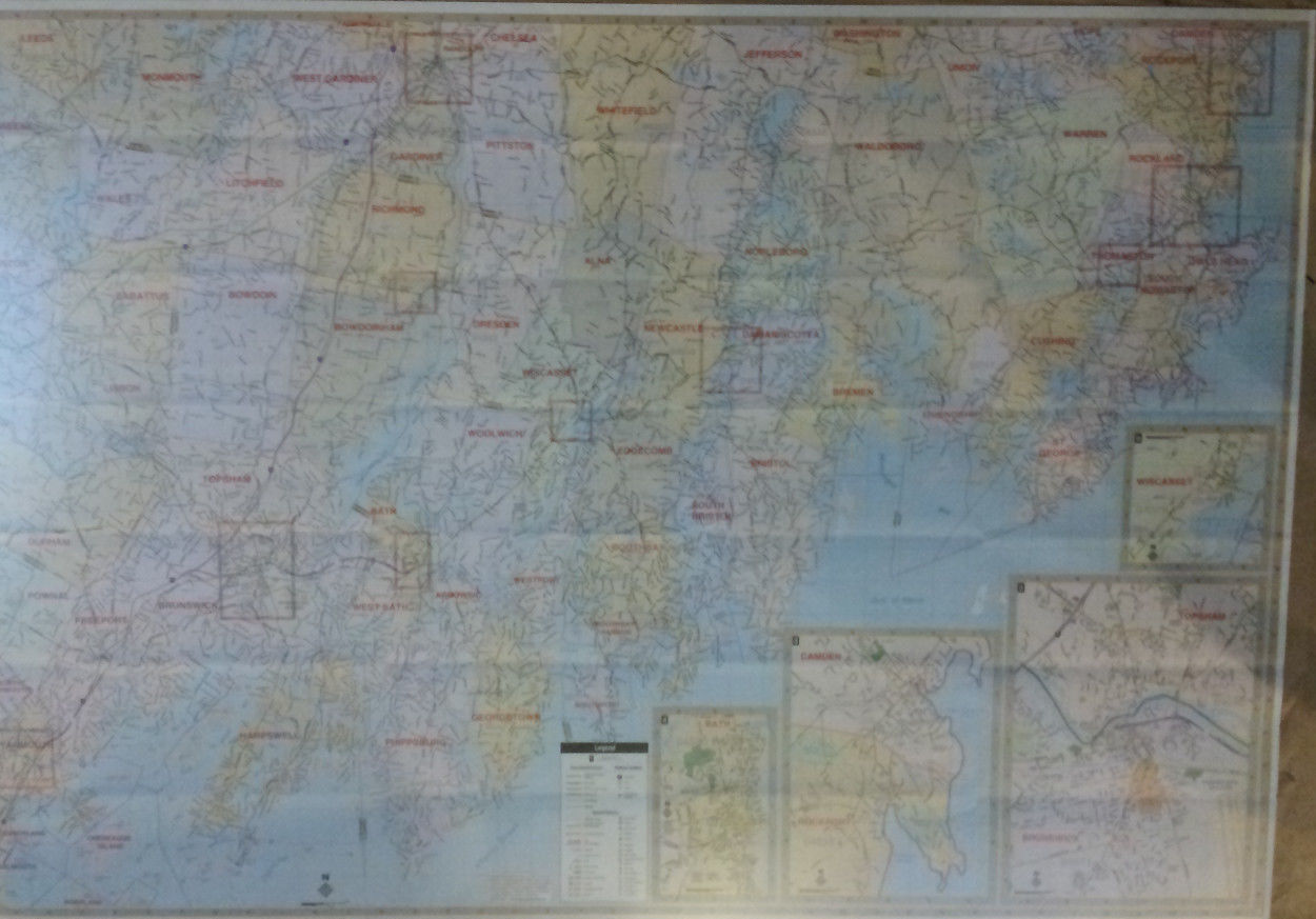 Mid-Coast ME Laminated Wall Map - Maps & Atlases