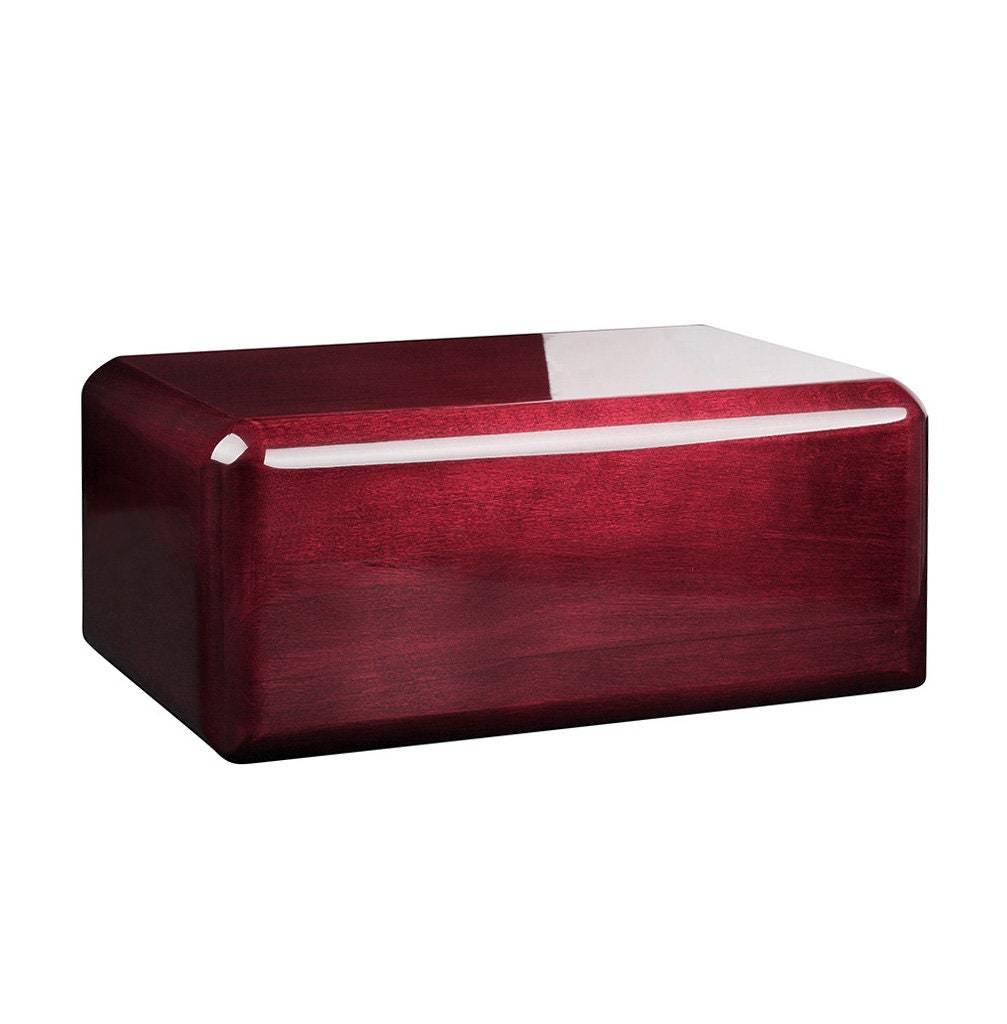 Beautiful Wood Casket , Human Funeral Ashes Urn For Adult Cremation Urn ...