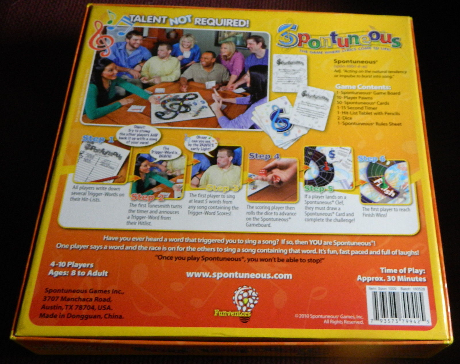 Spontuneous Game -Family Game - Contemporary Manufacture
