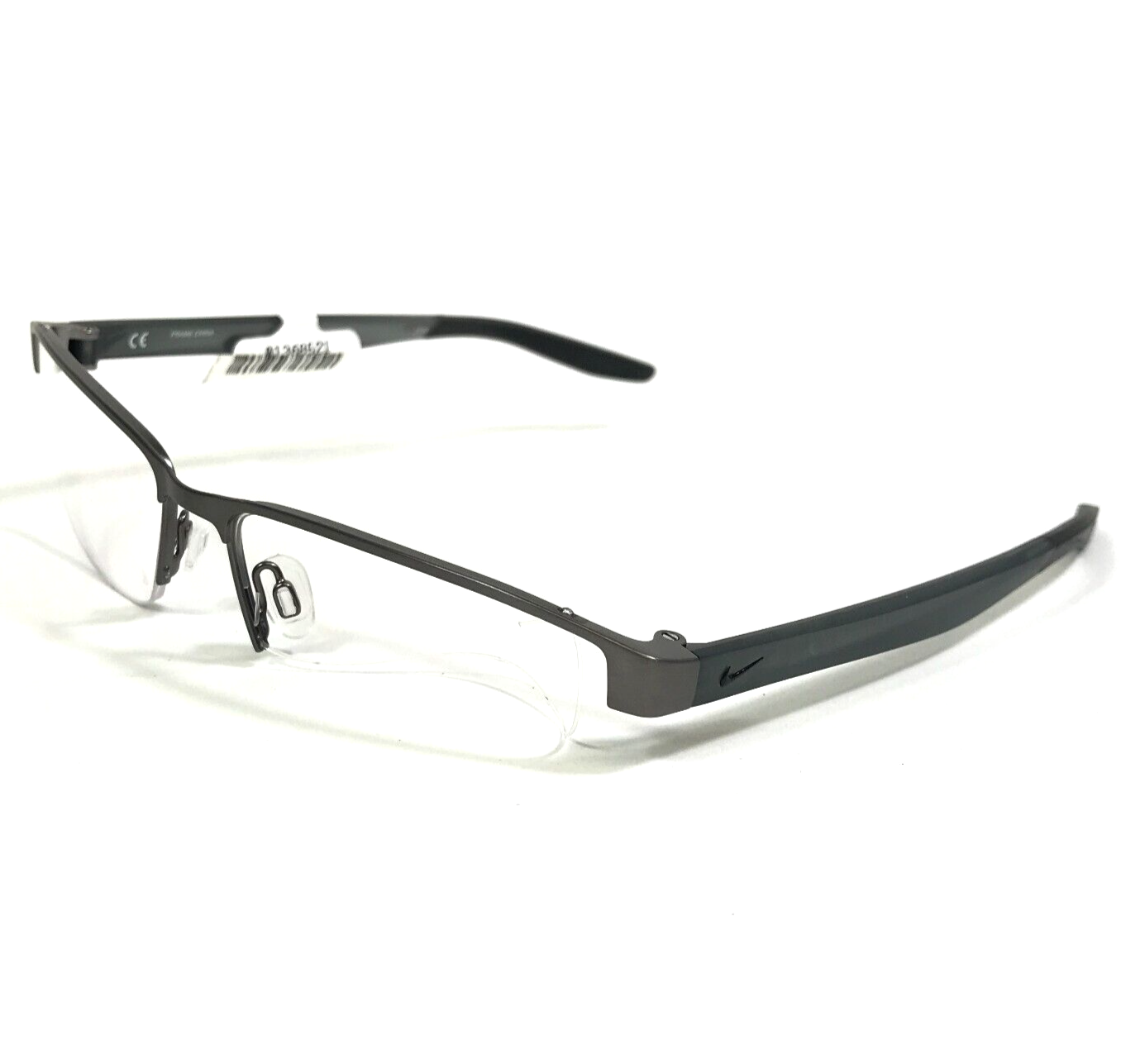Nike Eyeglasses Frames 8138 071 Gunmetal Matte Clear Gray Half Rim 56 ...