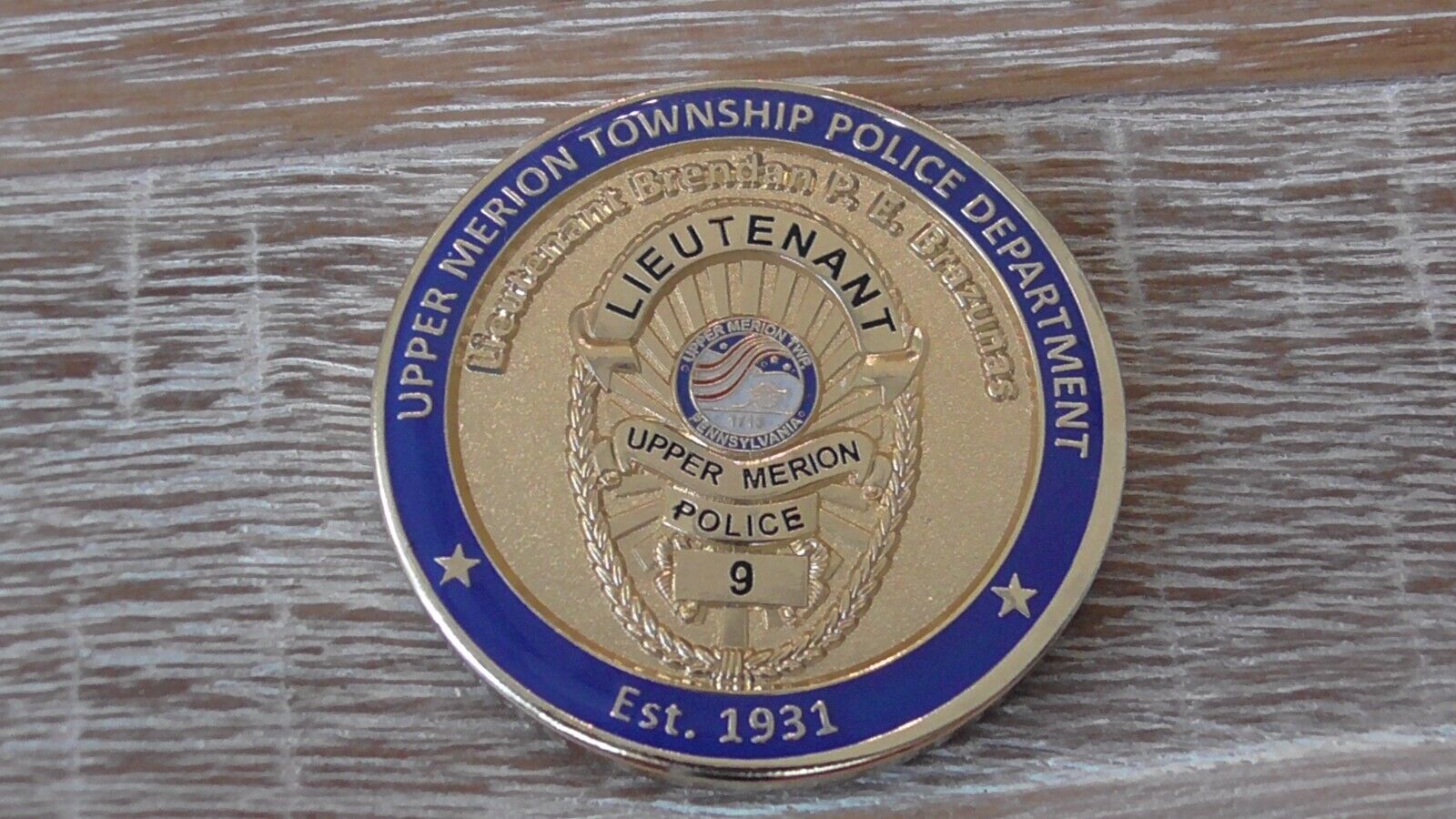 Upper Merion Township Police Department PA Lieutenant Challenge Coin # ...