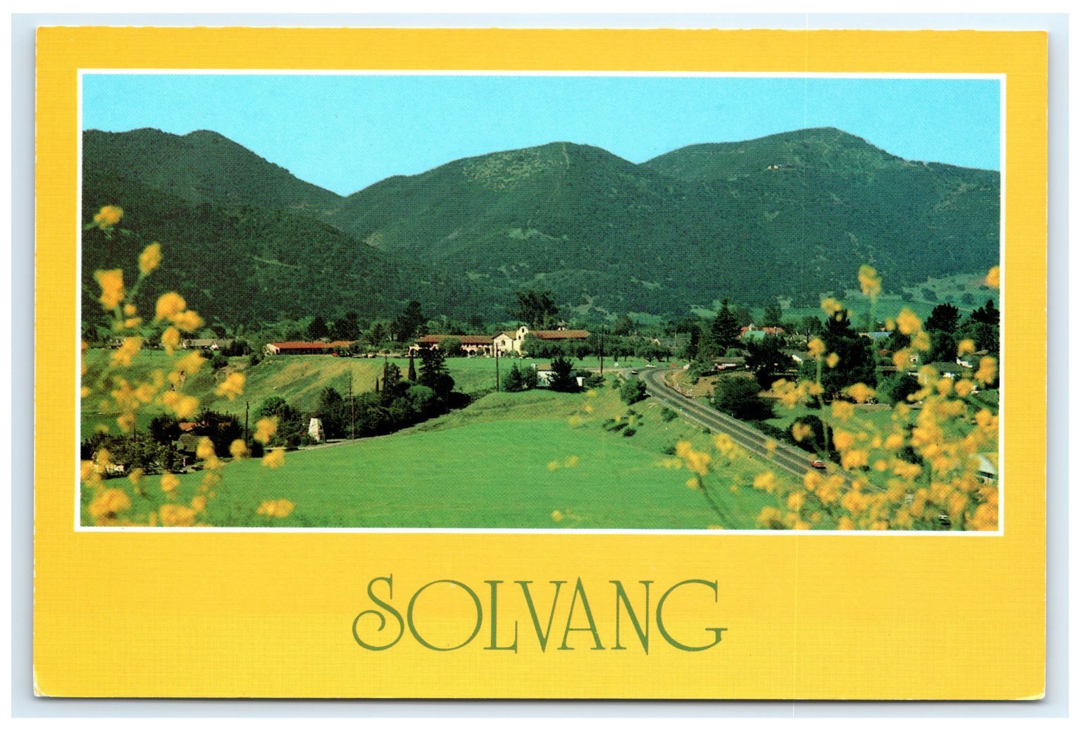 Vintage Wildflowers Santa Ines Mission Solvang CA Postcard ...