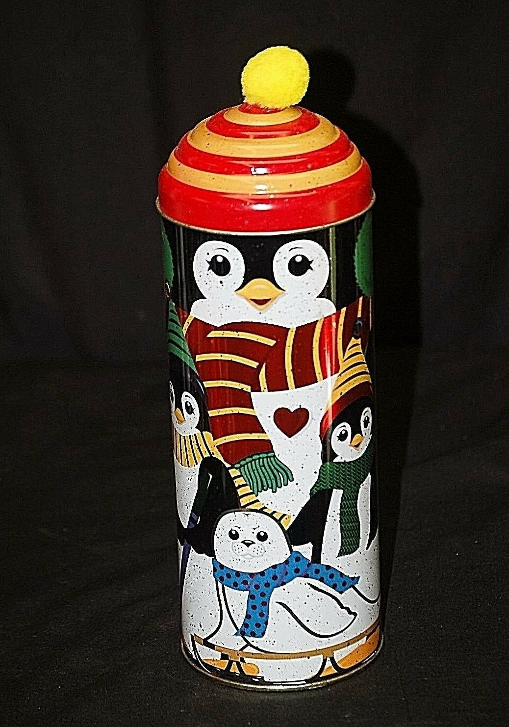 Old Vintage Penguins of Madagascar & Seal Litho Metal Tin Can Storage ...