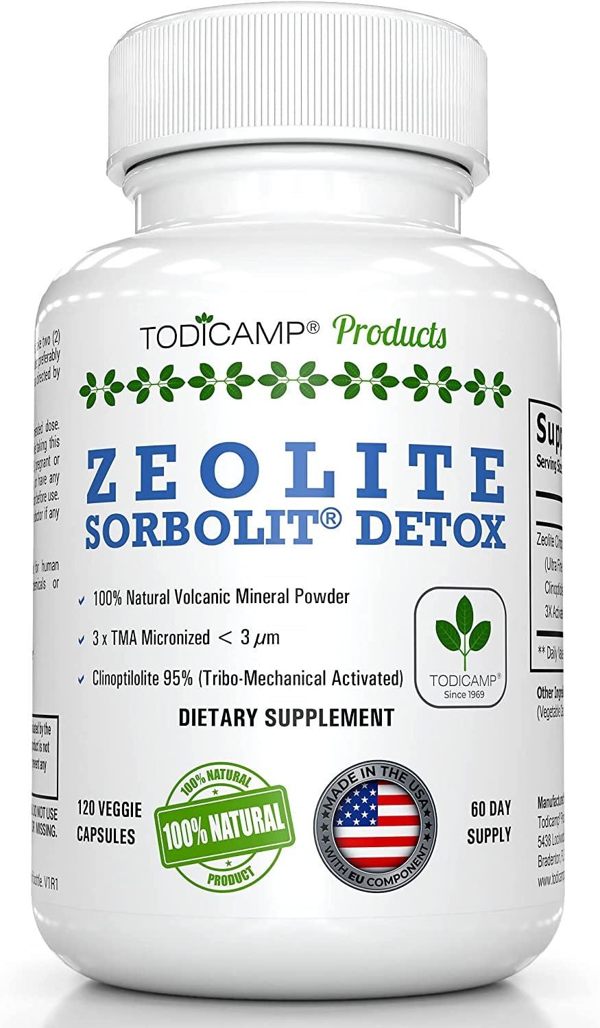TODICAMP Zeolite Detox - Zeolite Capsules Sorbolit Ultra FINE 1-2 µm ...