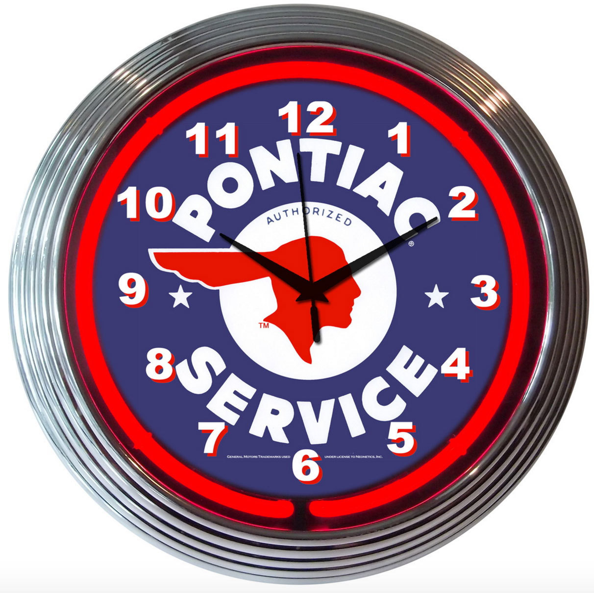 Pontiac Service Indian Head Logo Neon Sign - Other Collectible Lighting