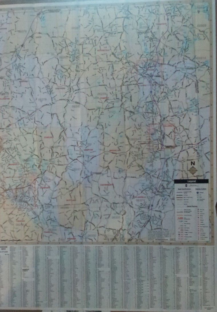 Windham County CT Laminated Wall Map (K) - Maps & Atlases