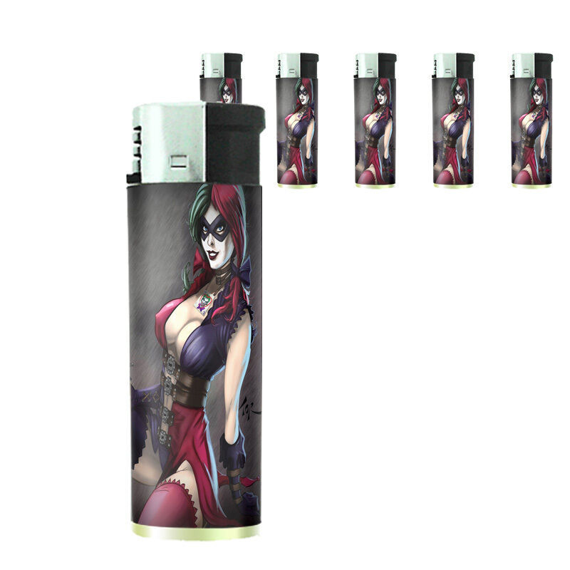 Bad Girl Pin Up D15 Lighters Set of 5 Electronic Refillable Butane - Other