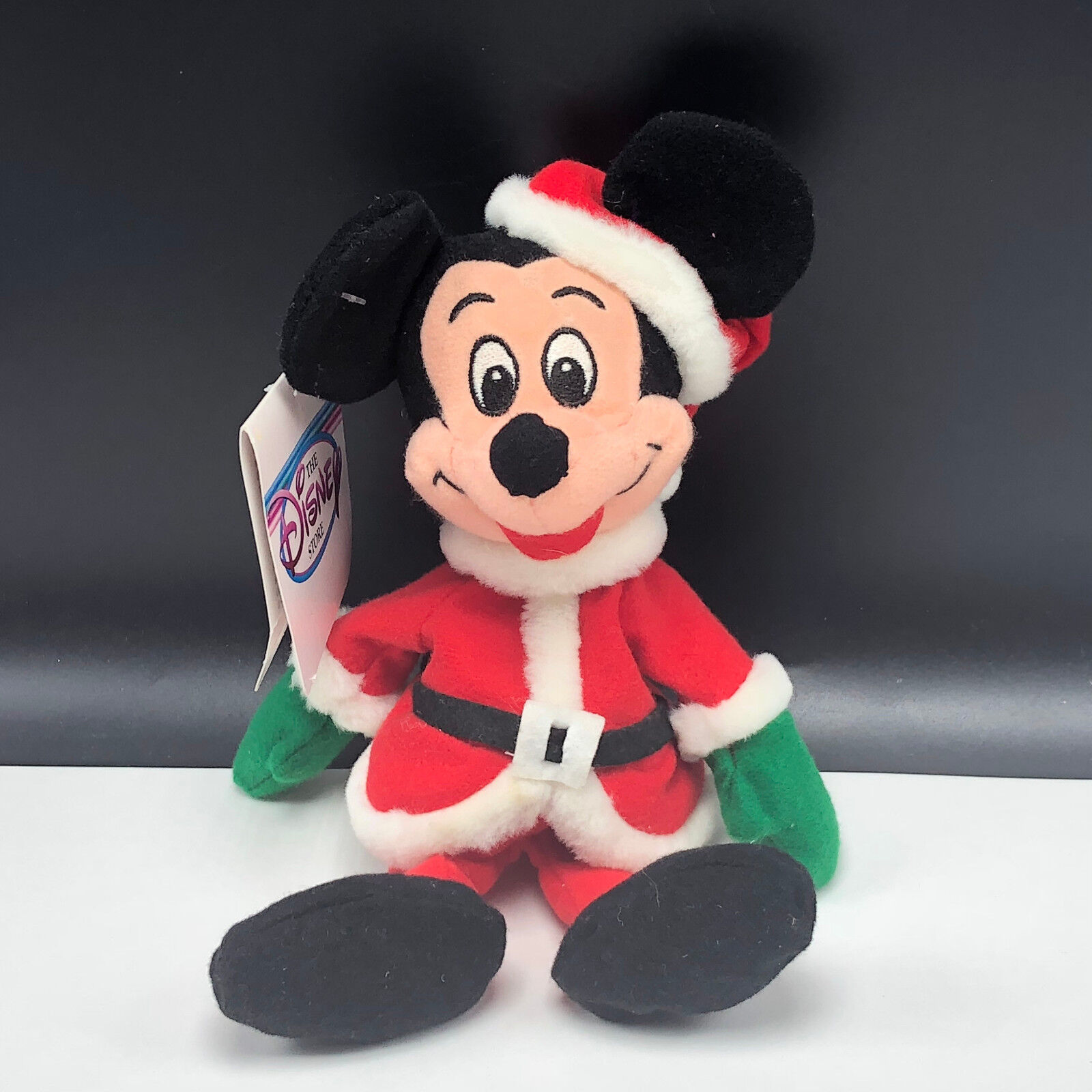 WALT DISNEY STORE PLUSH bean bag stuffed animal tag Mickey Mouse Santa Claus nwt - Disney