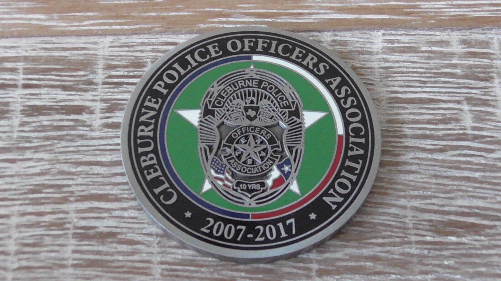 Cleburne Police Officers Association Texas 10 Years Challenge Coin #65U ...