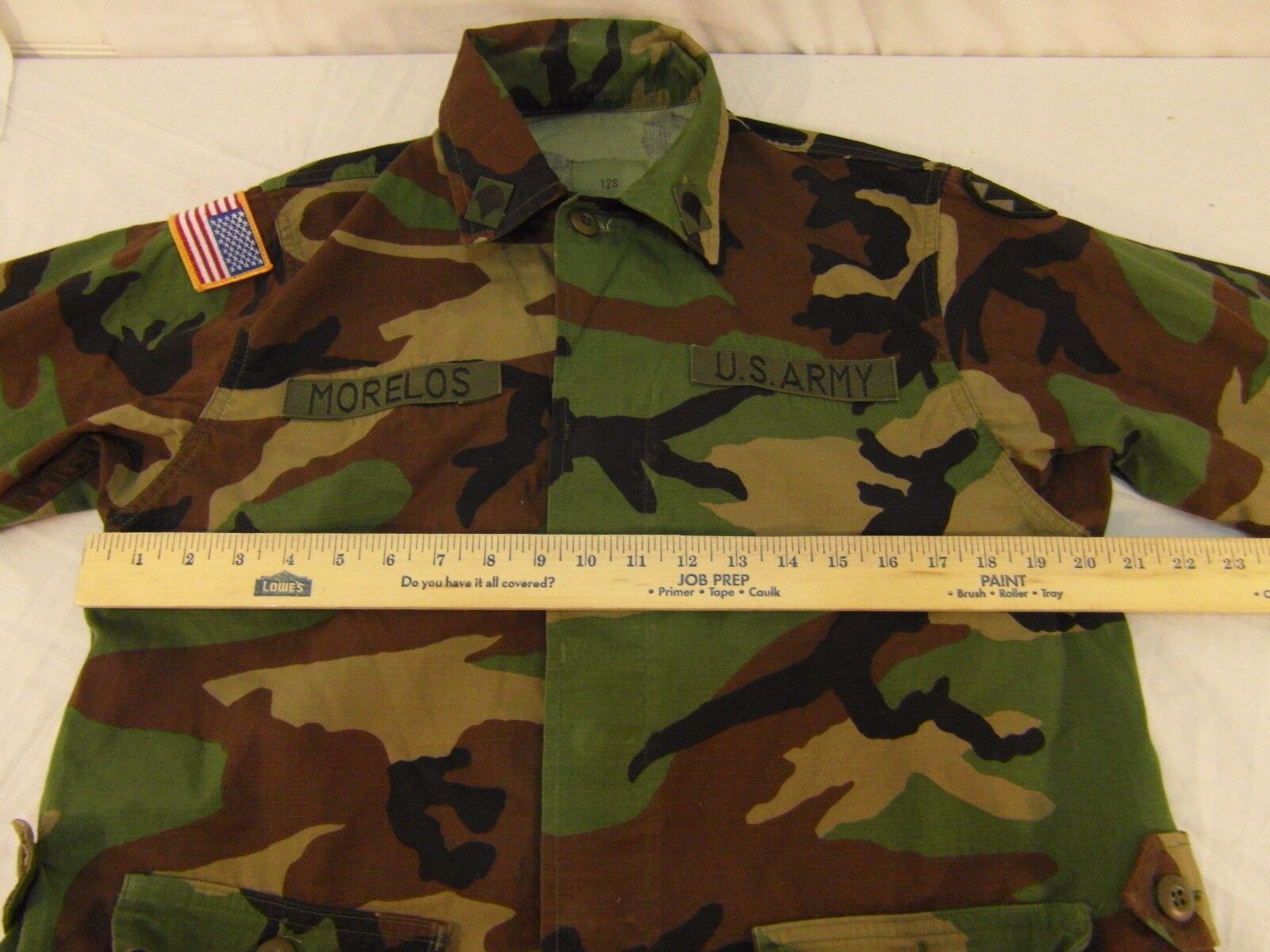 US Army Hot Weather BDU Woodland Pattern Utility Maternity 12S Button ...