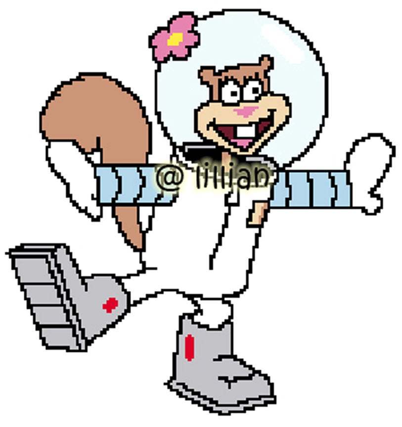 SpongeBob *SANDY CHEEKS* Cross Stitch Pattern - Hand Embr Patterns ...