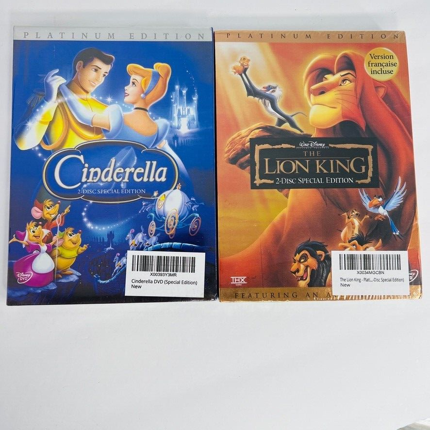 Disney The Lion King Cinderella 2 Disc Special Platinum Edition DVD Bonus Game - DVDs & Blu-ray ...