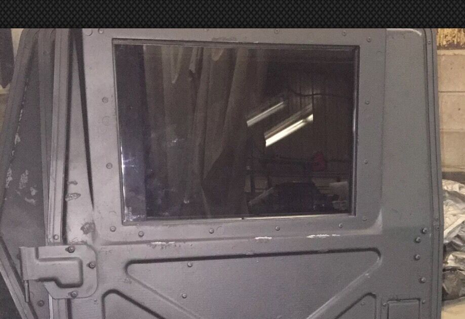 4 GREY TINTED M998 PC ORIGINAL HUMVEE (TM) X-DOOR REPLACEMENT WINDOW 3/ ...