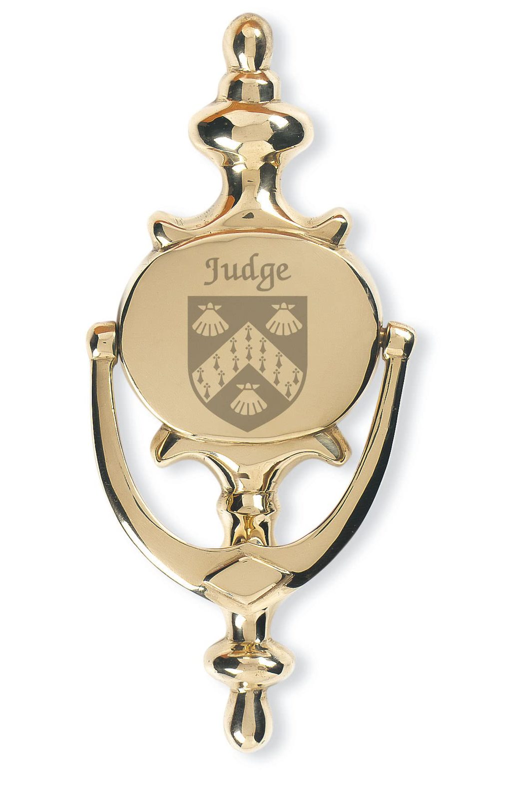 Judge Irish Coat of Arms Brass Door Knocker - Other Paint & Varnish