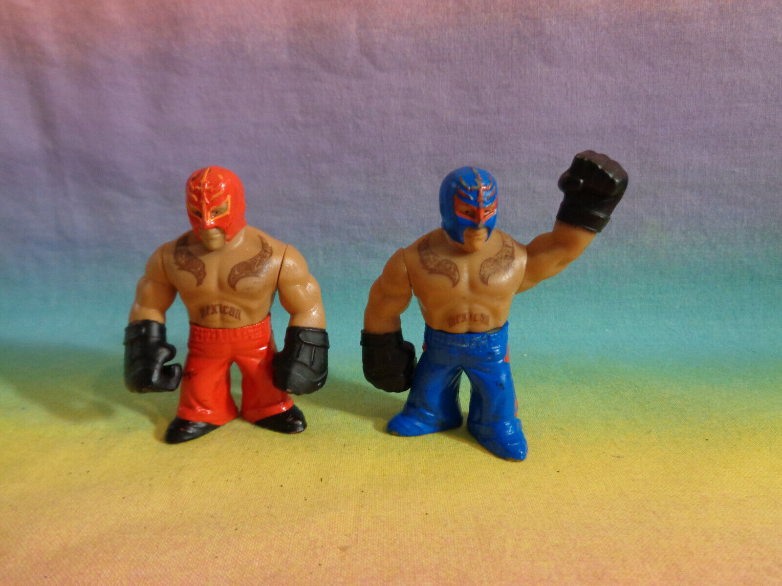 2010 Mattel WWE Rumblers Rey Mysterio Mini Action Figures 2 WWF ...