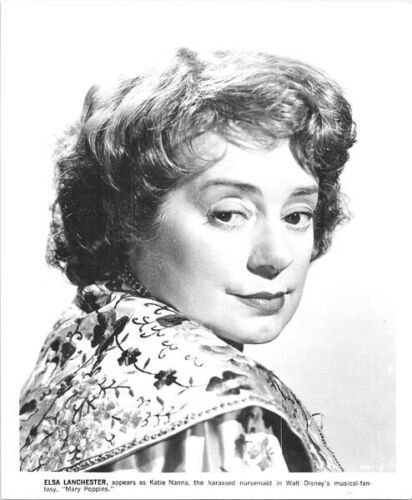 Mary Poppins 1964 original 8x10 photo Elsa Lanchester as Katie Nanna ...