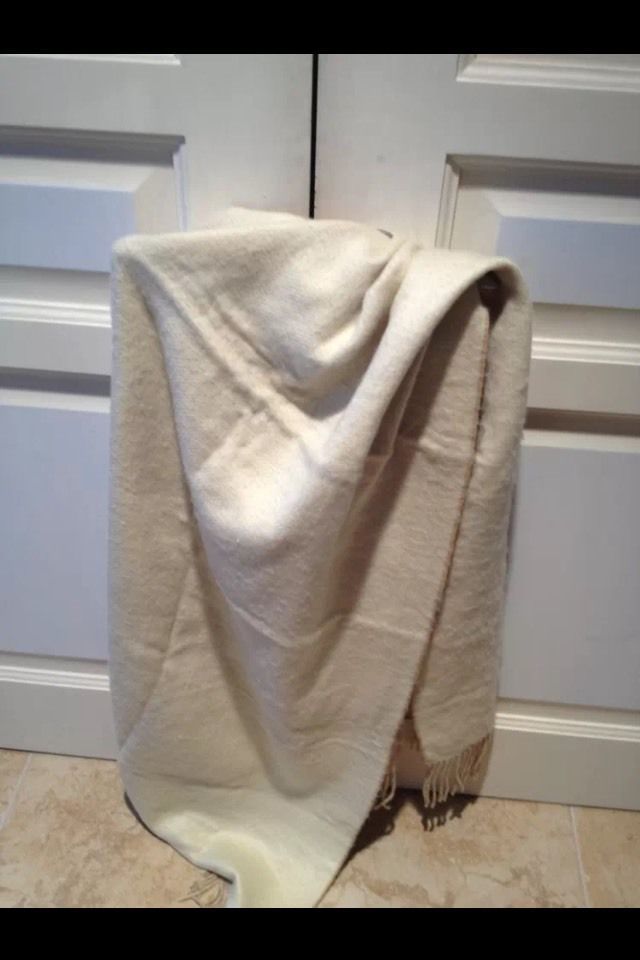 The Softest Cream And Tan Fringed Shawl Wrap - Women