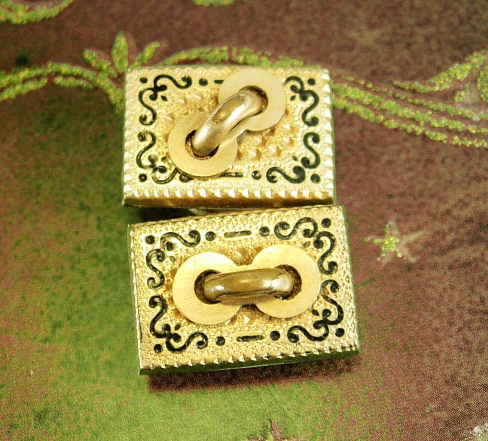 1880s Victorian Cufflinks Antique gold Taille d Epergne * Collectors ...
