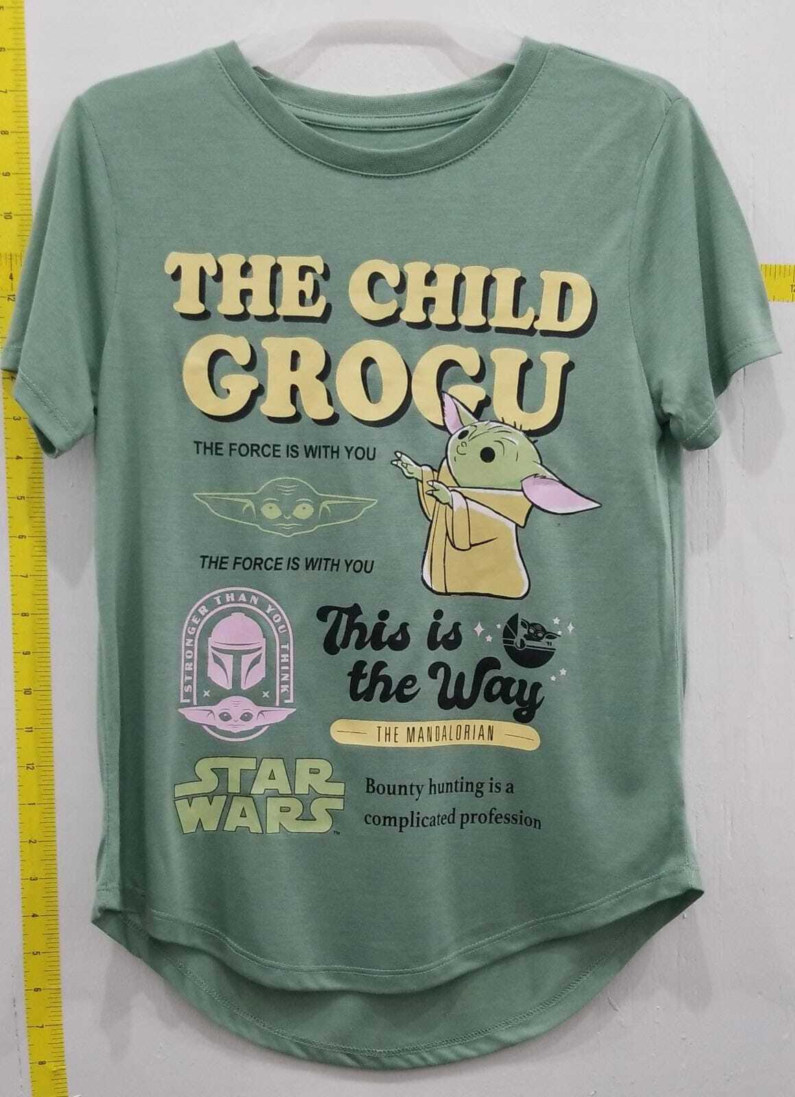 Snoopy Peanut The Child Grogu Junior Size XS Color Green - Tops