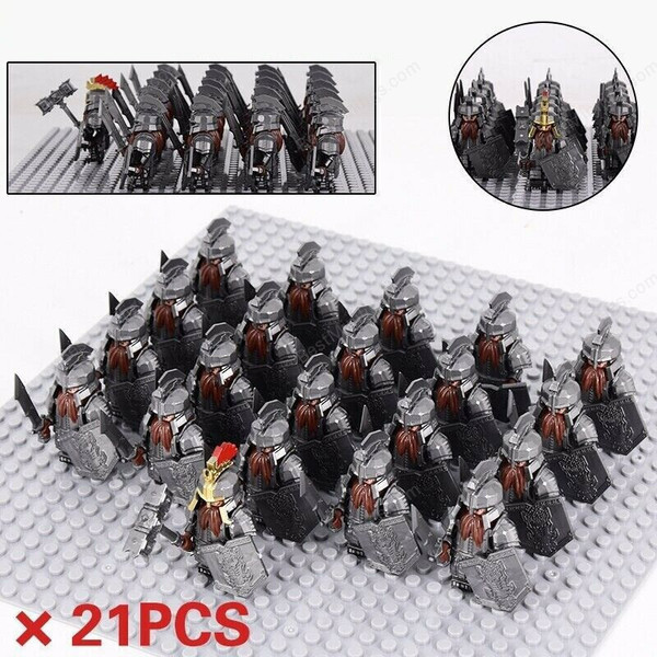 New 21Pcs/Set King Dain Ironfoot The Dwarf Army The Hobbit Battle ...