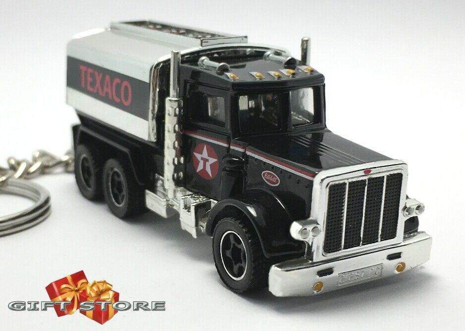 RARE KEY CHAIN CHROME BLACK PETERBILT TEXACO TANKER TRUCK LIMITED ...