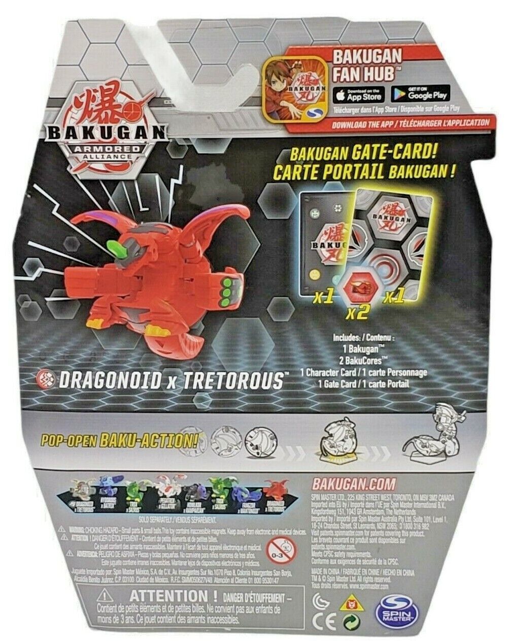 Bakugan Armored Alliance Pyrus/Darkus Dragonoid X Tretorous 2020 NIB ...