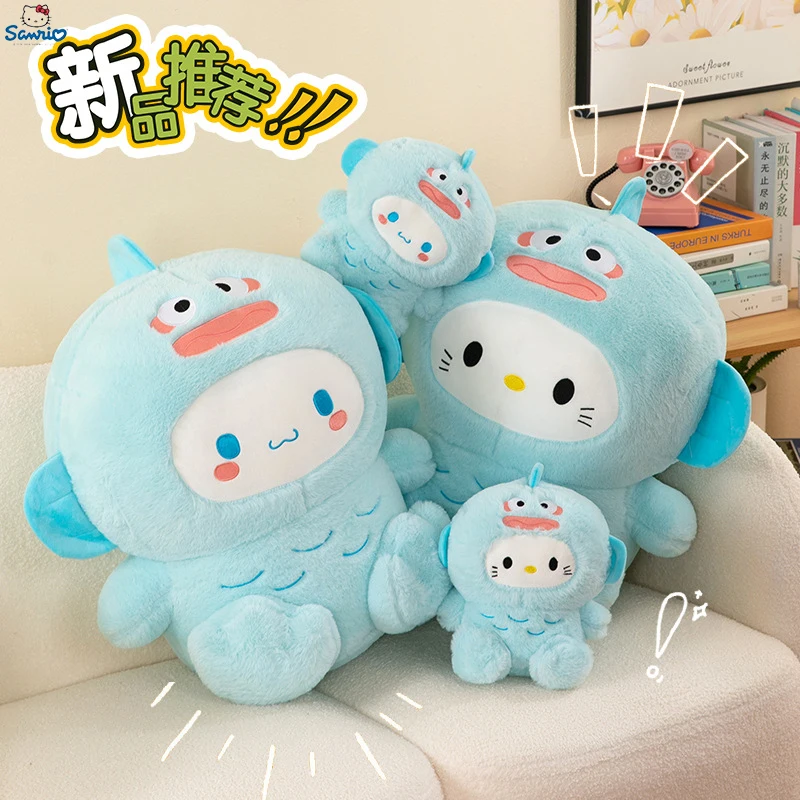 60cm Sanrio Transformation Hangyodon Ugly Fish Cinnamoroll Hello Kitty ...