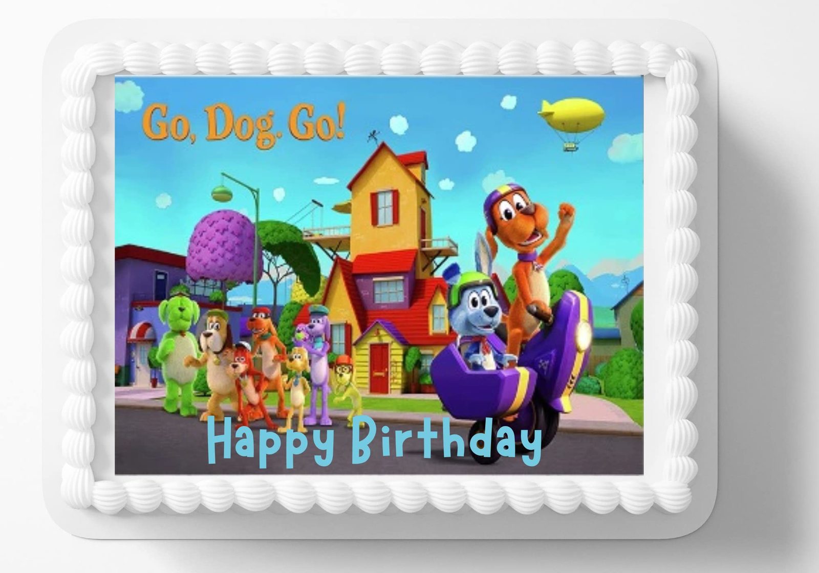 Go Dogs Go Edible Image Edible Birthday Cake Topper Frosting Sheet ...