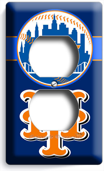 NEW YORK METS BASEBALL TEAM OUTLET WALL PLATES MAN CAVE GARAGE SPORT ...