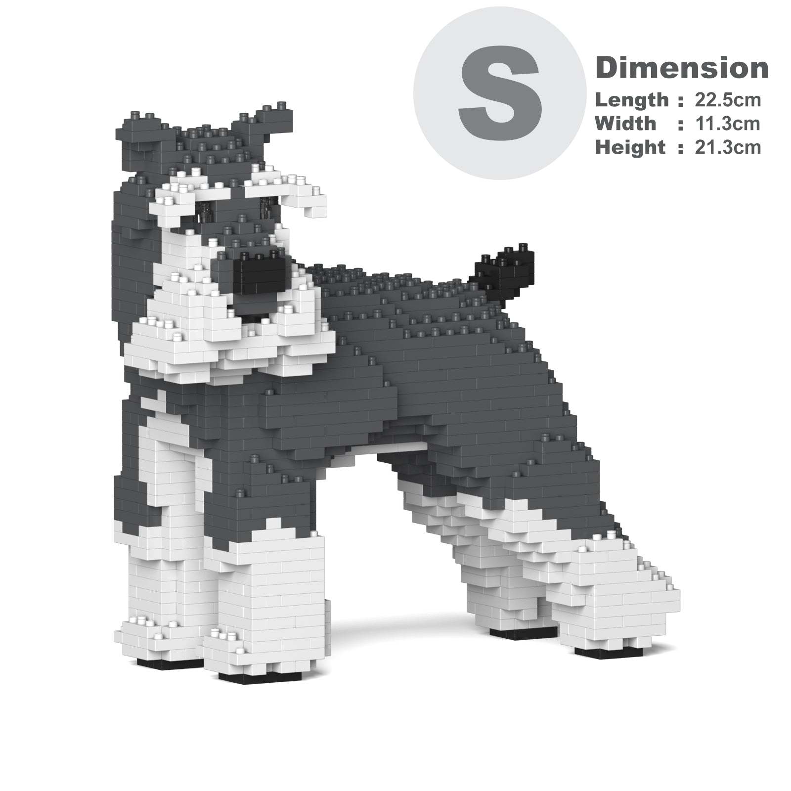 Standard Schnauzer Dog Sculptures (JEKCA Lego Brick) DIY Kit - Building ...